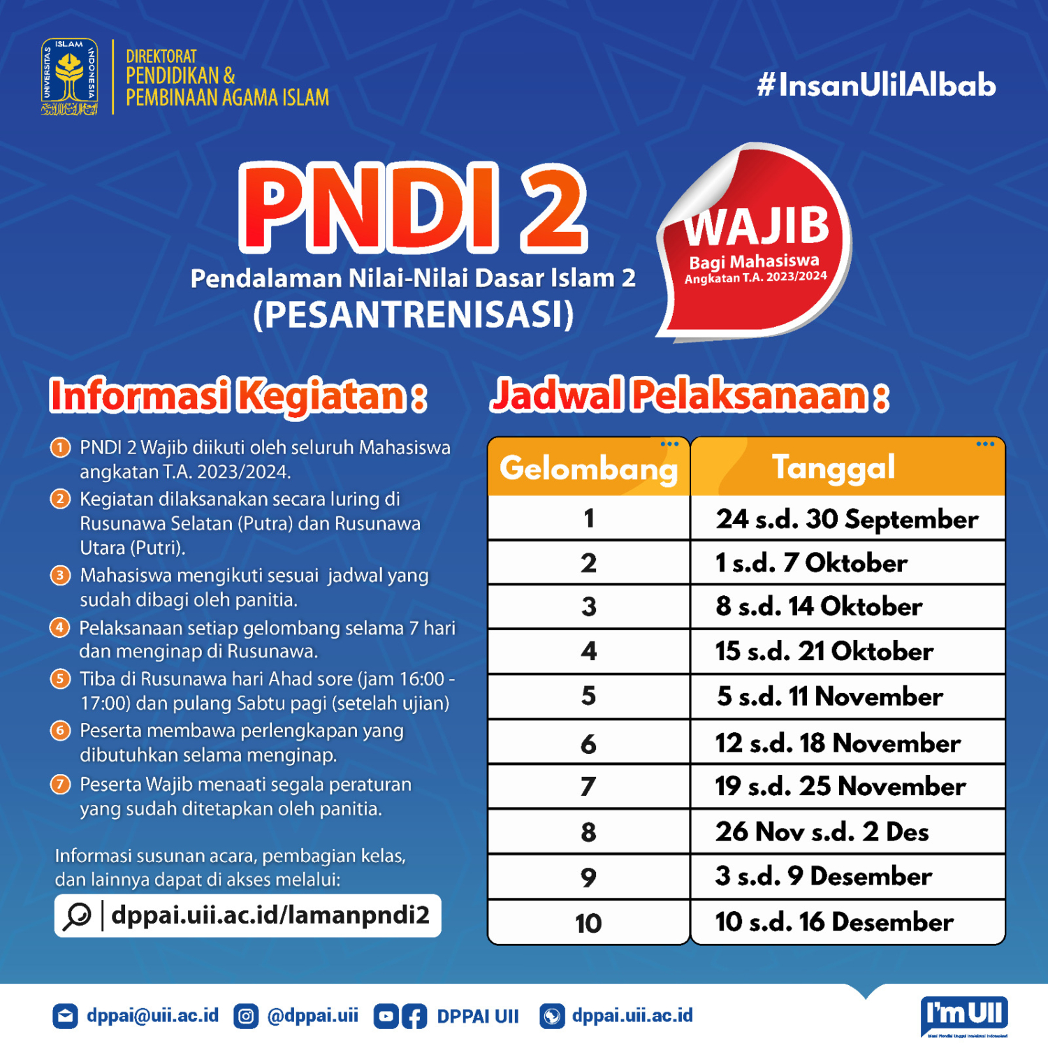 Pelaksanaan PNDI 2 Mahasiswa FTI 2022 – Fakultas Teknologi Industri ...